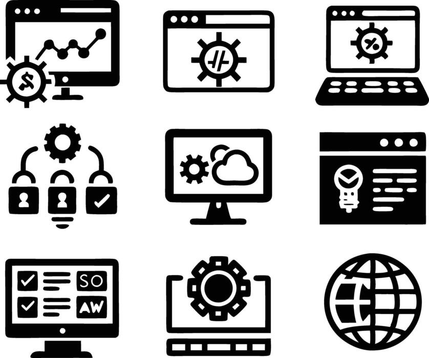 Internet Software Icons Vector Art, Icons, and Graphics for Free Download