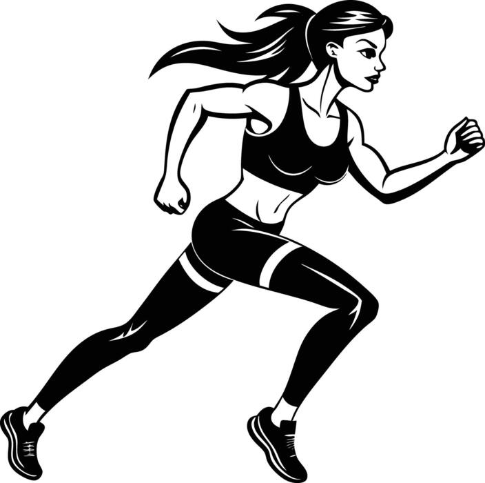 Woman Running Silhouette Vector Art, Icons, and Graphics for Free Download