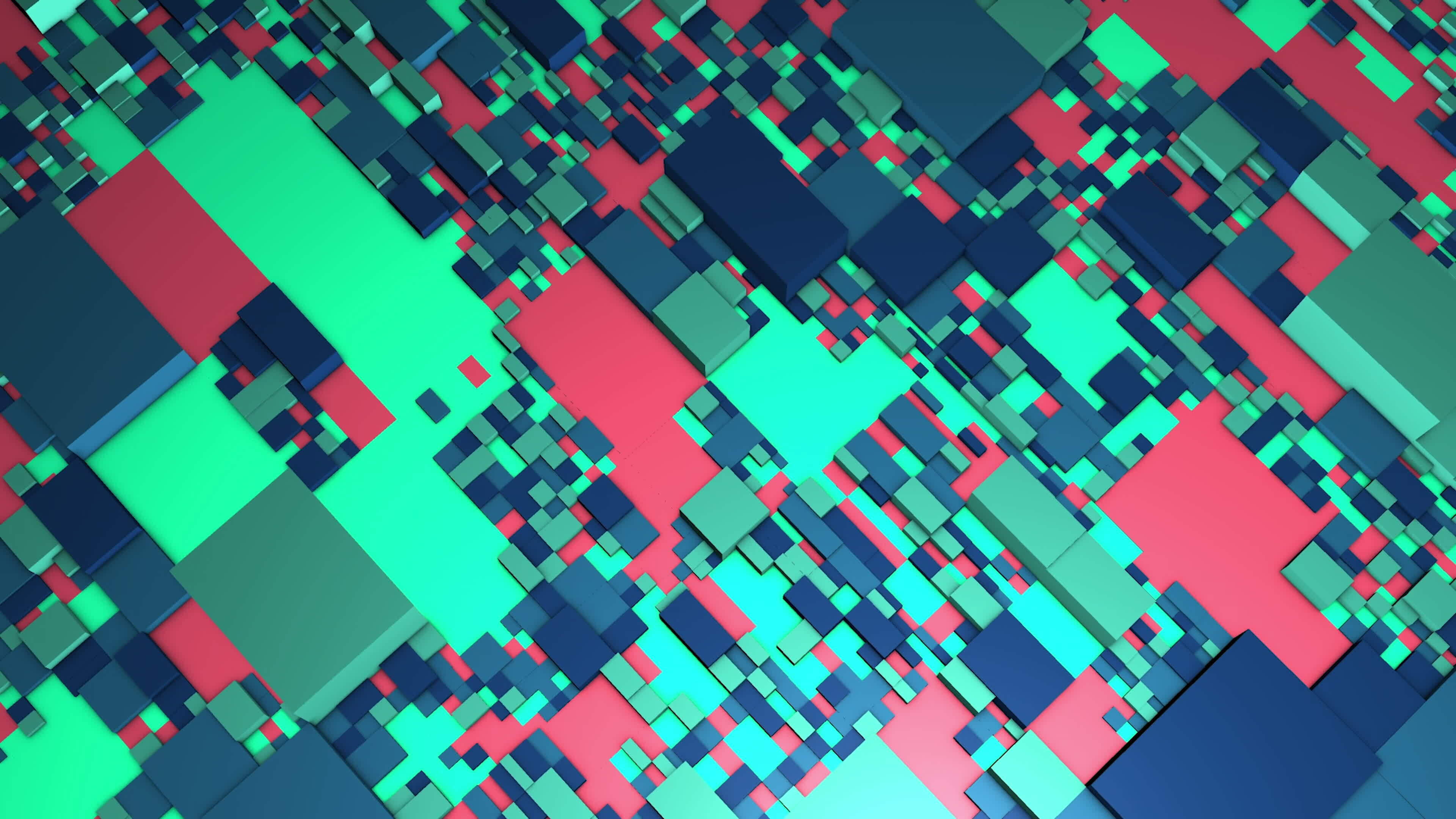 A Bright Composition Of Rectangles Of Different Sizesmotionmulti Colored Figures In Animation