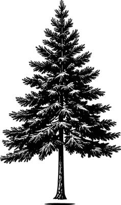 Pine Tree Outline Vector Art, Icons, and Graphics for Free Download