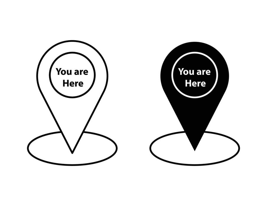 We Are Here Icon Vector Art, Icons, and Graphics for Free Download