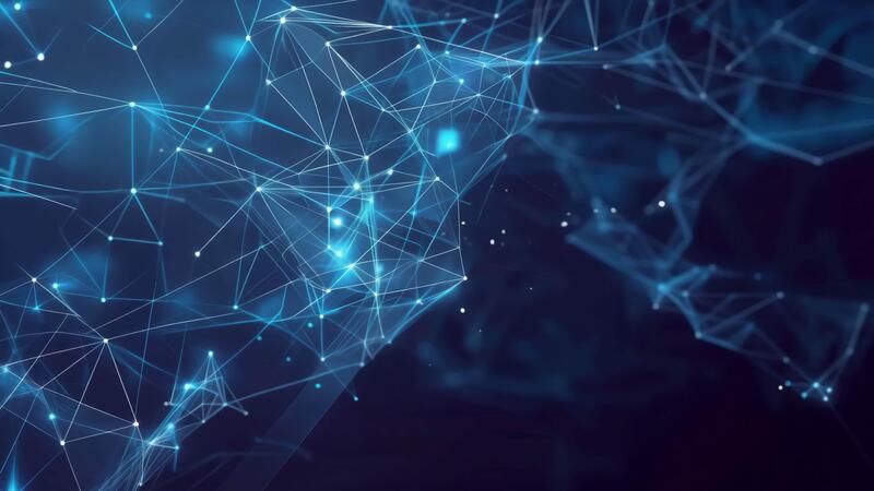 Abstract digital network background illustrating technology, connectivity, and data transfer ...