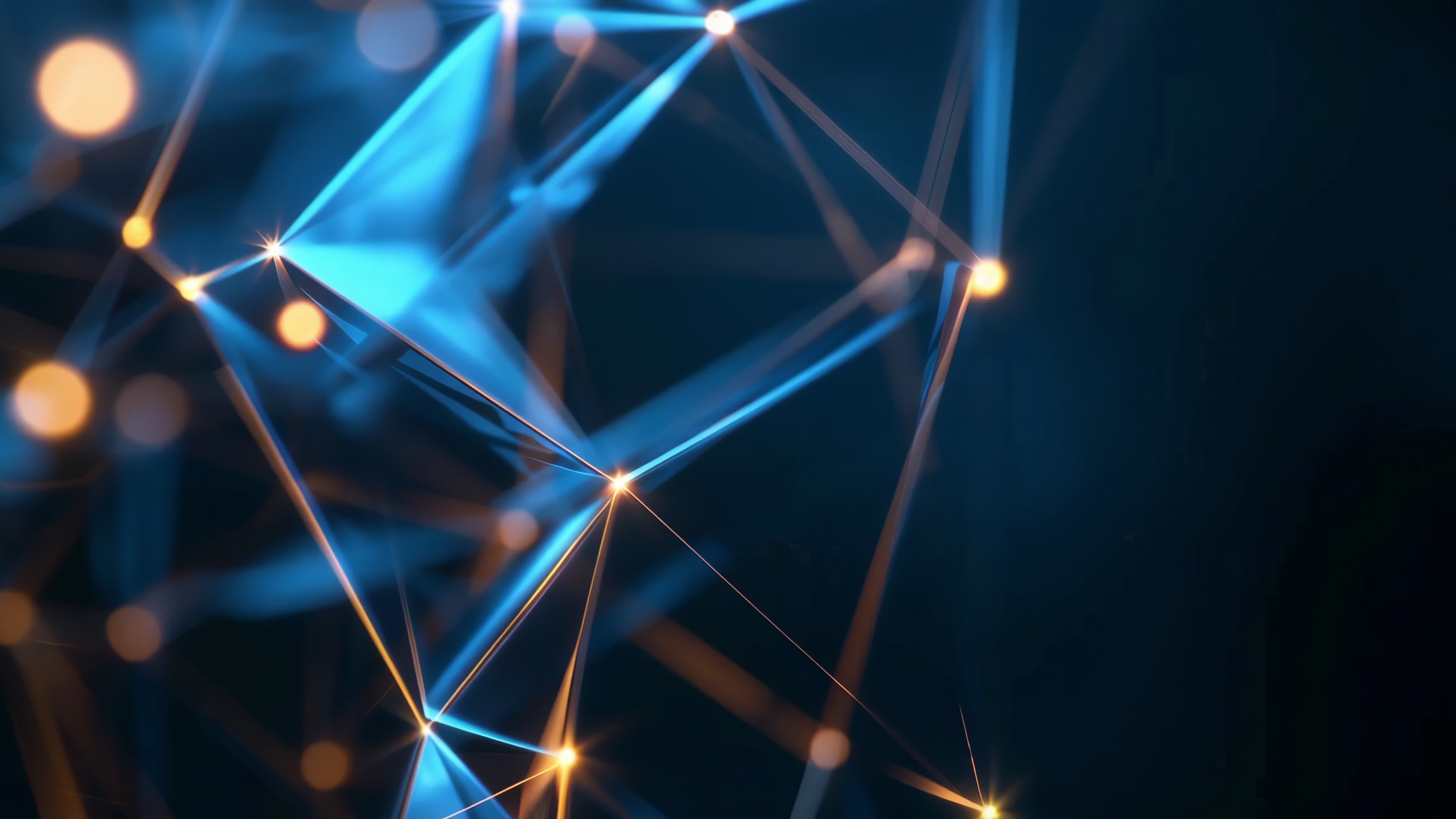 Abstract Digital Network Background With Glowing Connections And