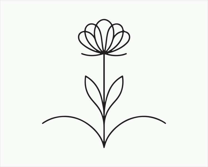 Black Line Flower Vector Art, Icons, and Graphics for Free Download