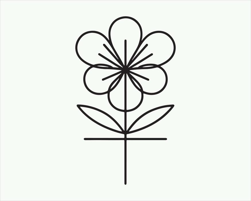 Black Line Flower Vector Art, Icons, and Graphics for Free Download