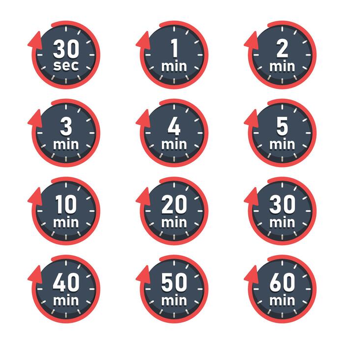 One Minute Timer Vector Art, Icons, and Graphics for Free Download