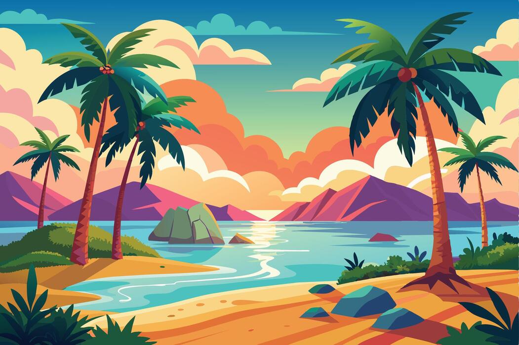Page 15 | Beach Scene Vector Art, Icons, and Graphics for Free Download