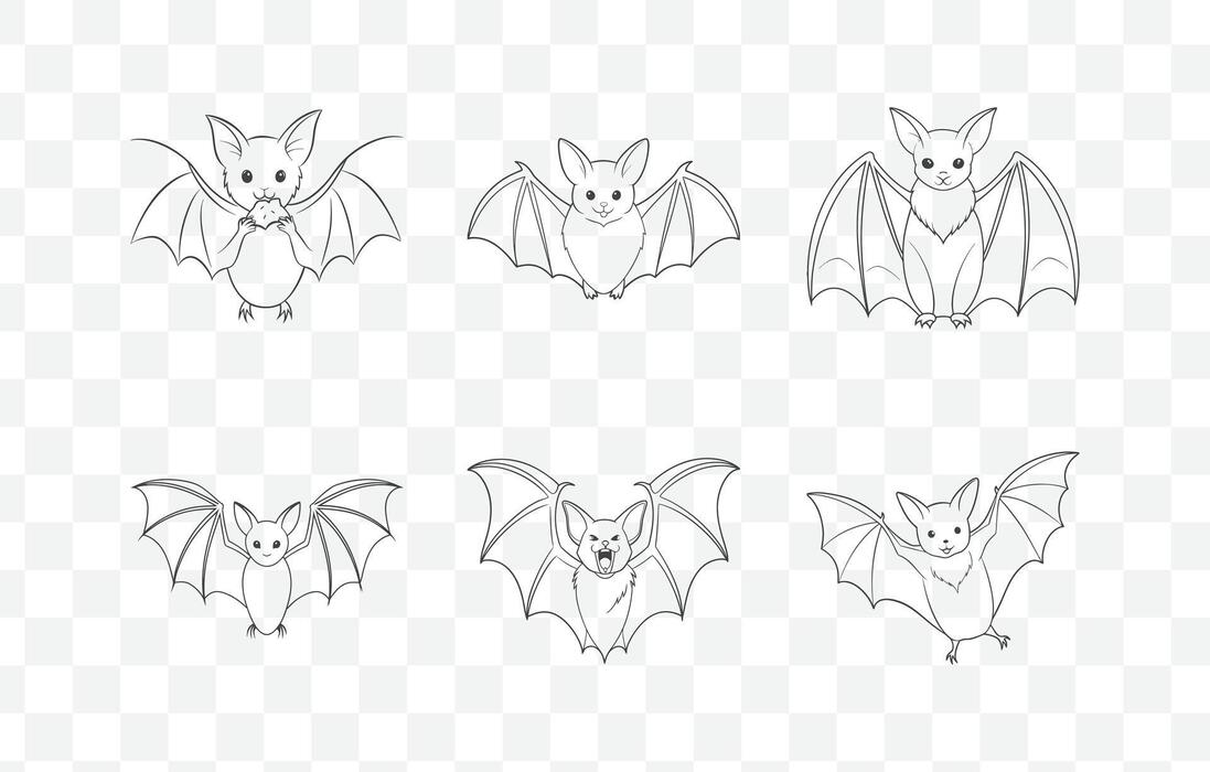 Bat Line Art Vector Art, Icons, and Graphics for Free Download