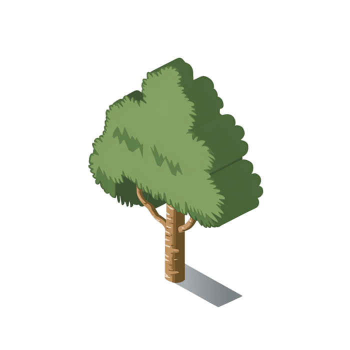 Isometric Tree PNGs for Free Download
