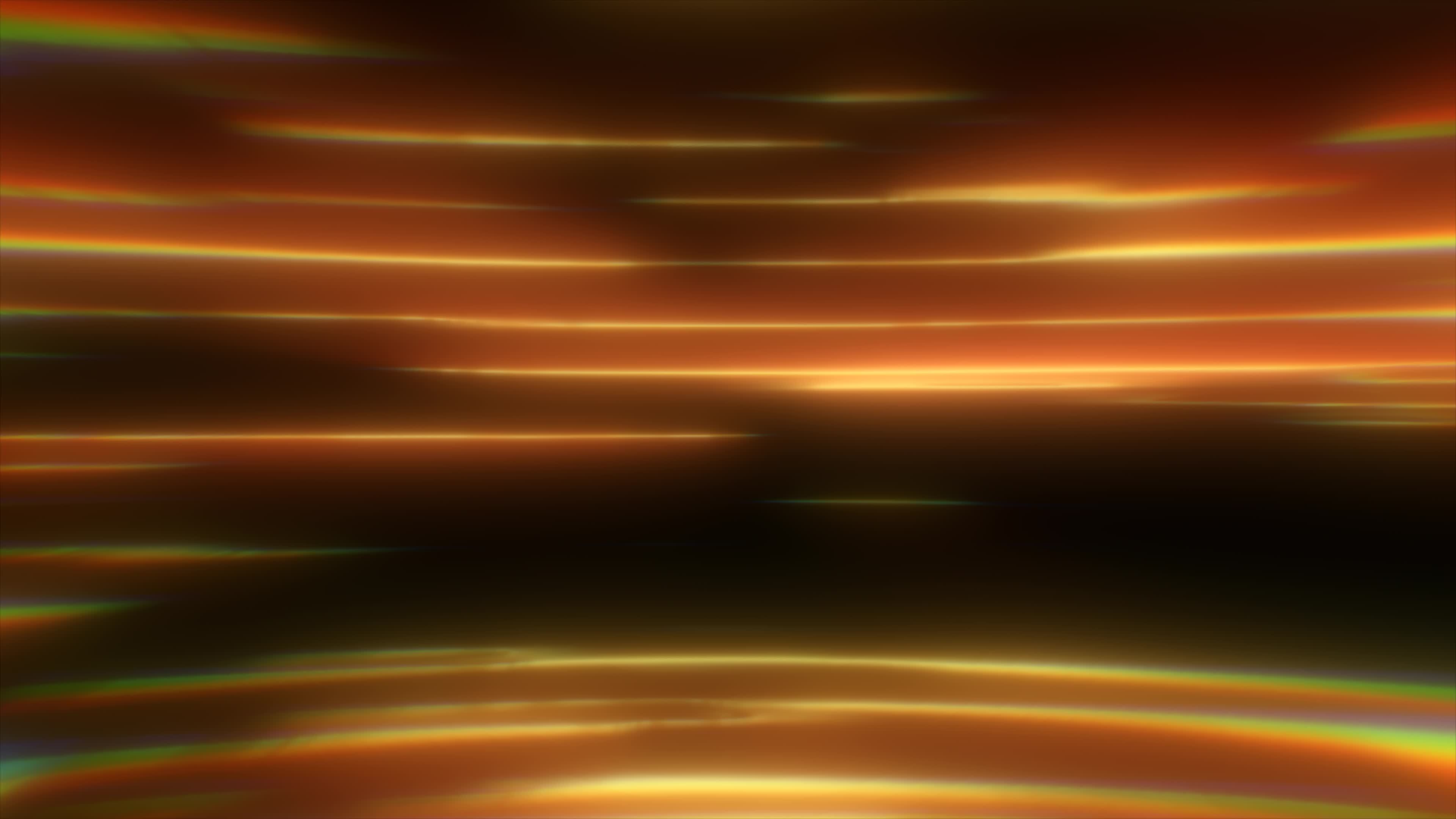 Abstract yellow glowing background with flying lines and stripes, in high quality 4k, motion ...