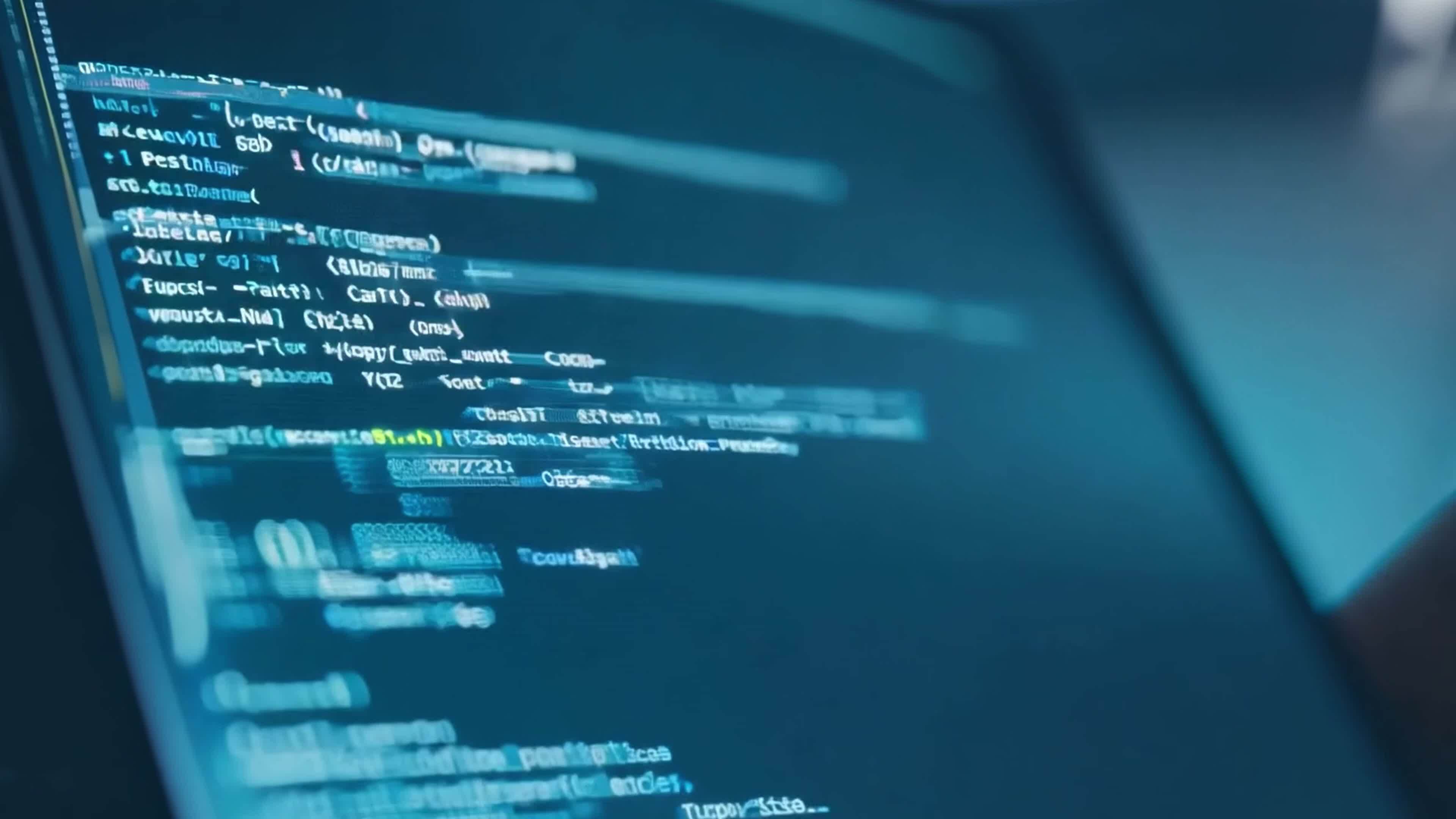 A Software Developer Working On A Complex Coding Project Multiple Lines Of Code Filling The