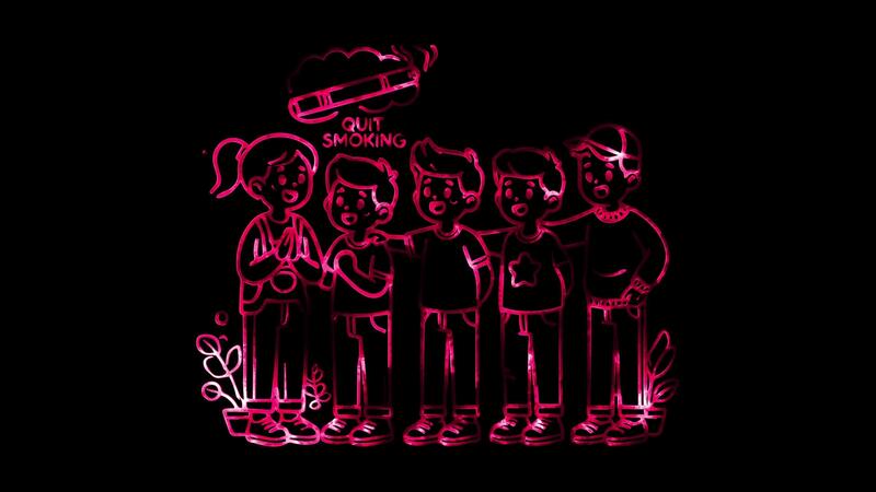 Glowing looping world no tobacco Day people supporting each other to ... Glowing looping world no tobacco Day people supporting each other to ...