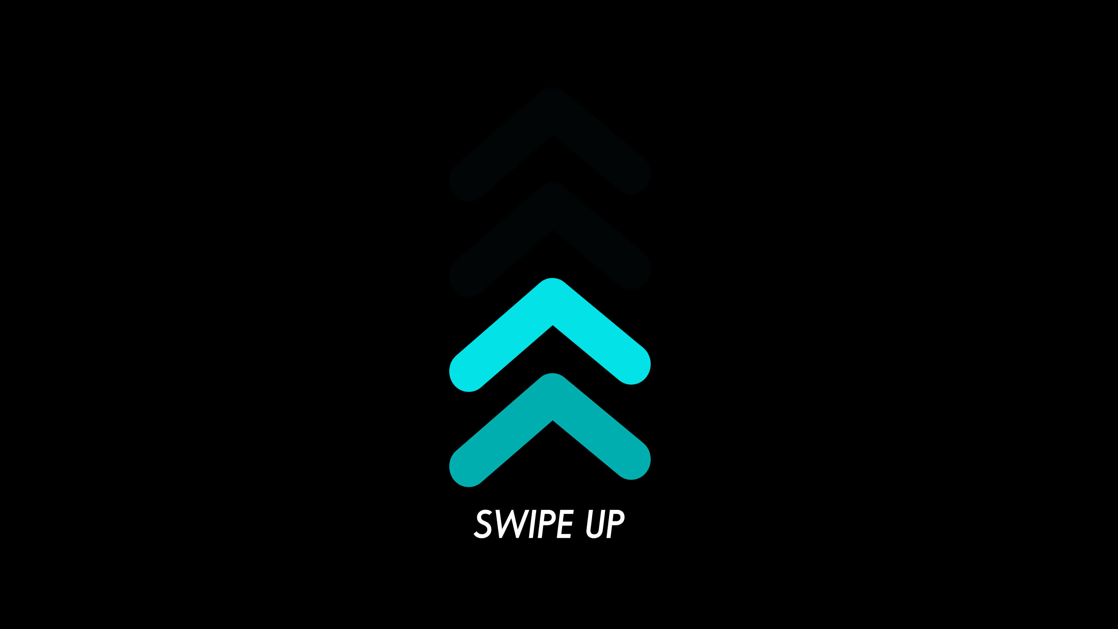 Swipe up Arrows Navigation Motion Graphics Animation Alpha Channel Transparent Background. 4K ...