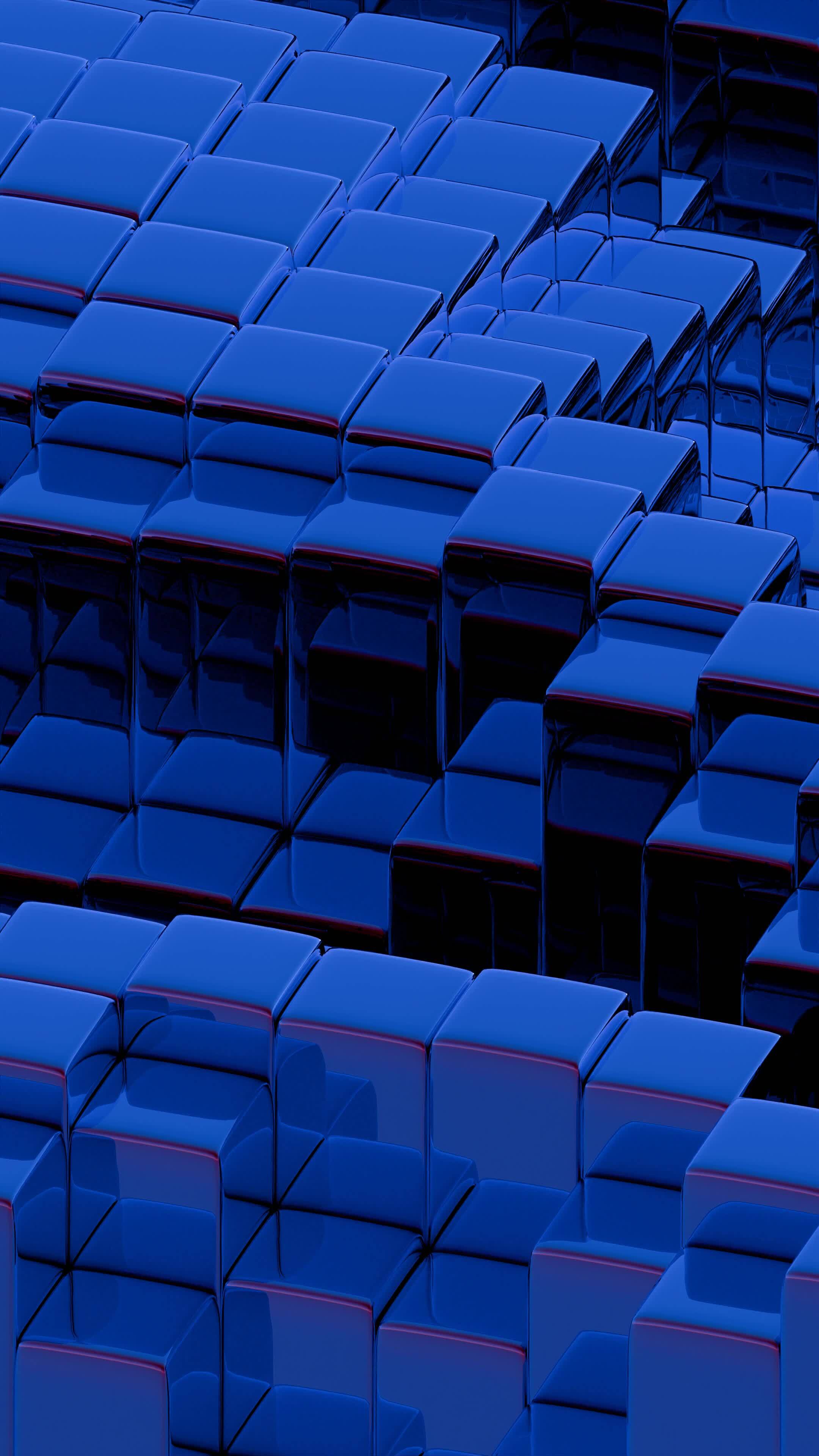 Simplified Blockchain Depicted Through Stylized Geometric Shapes