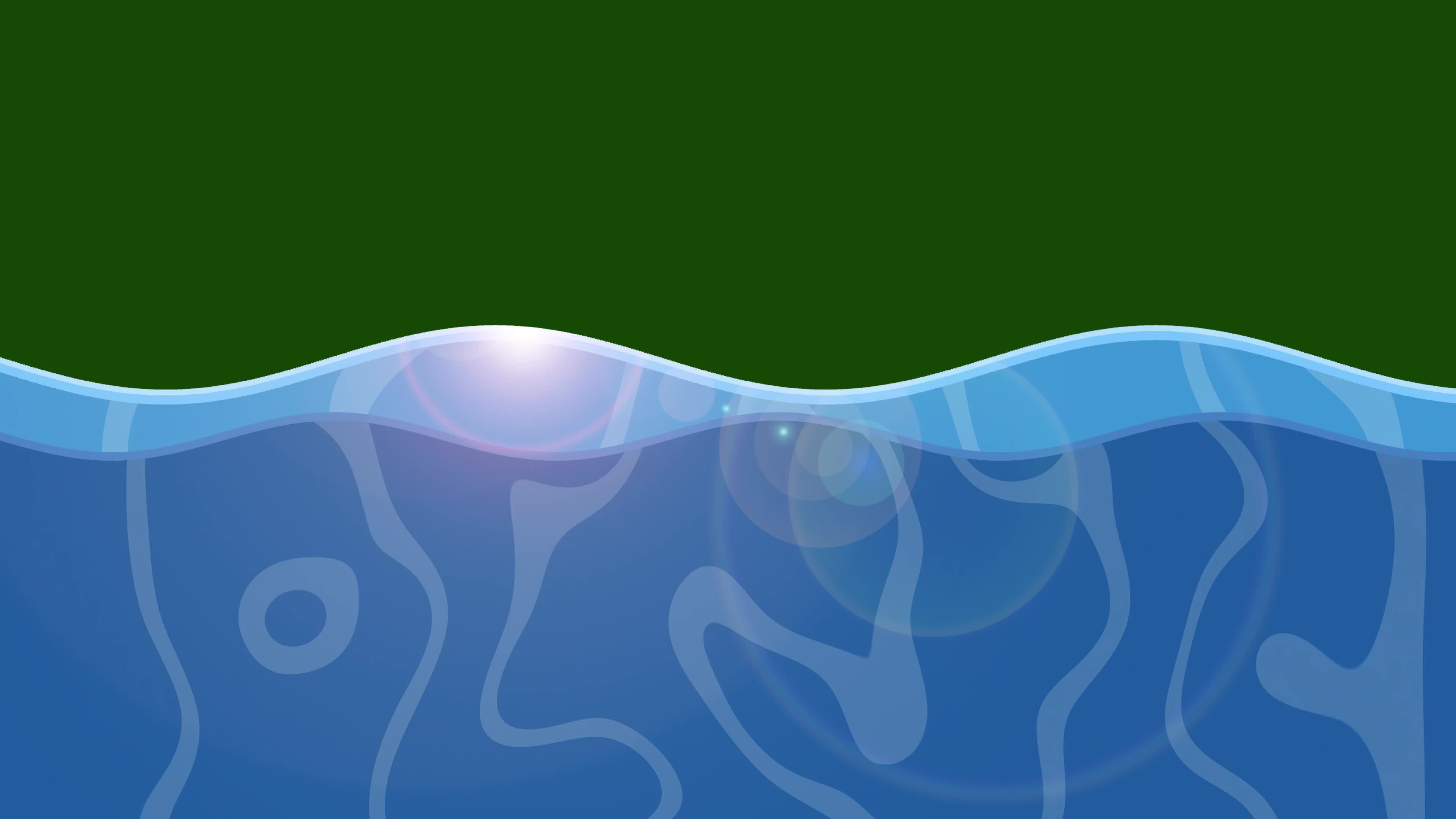 Sea water with texture and sun reflection, 2d graphic animated ocean ...