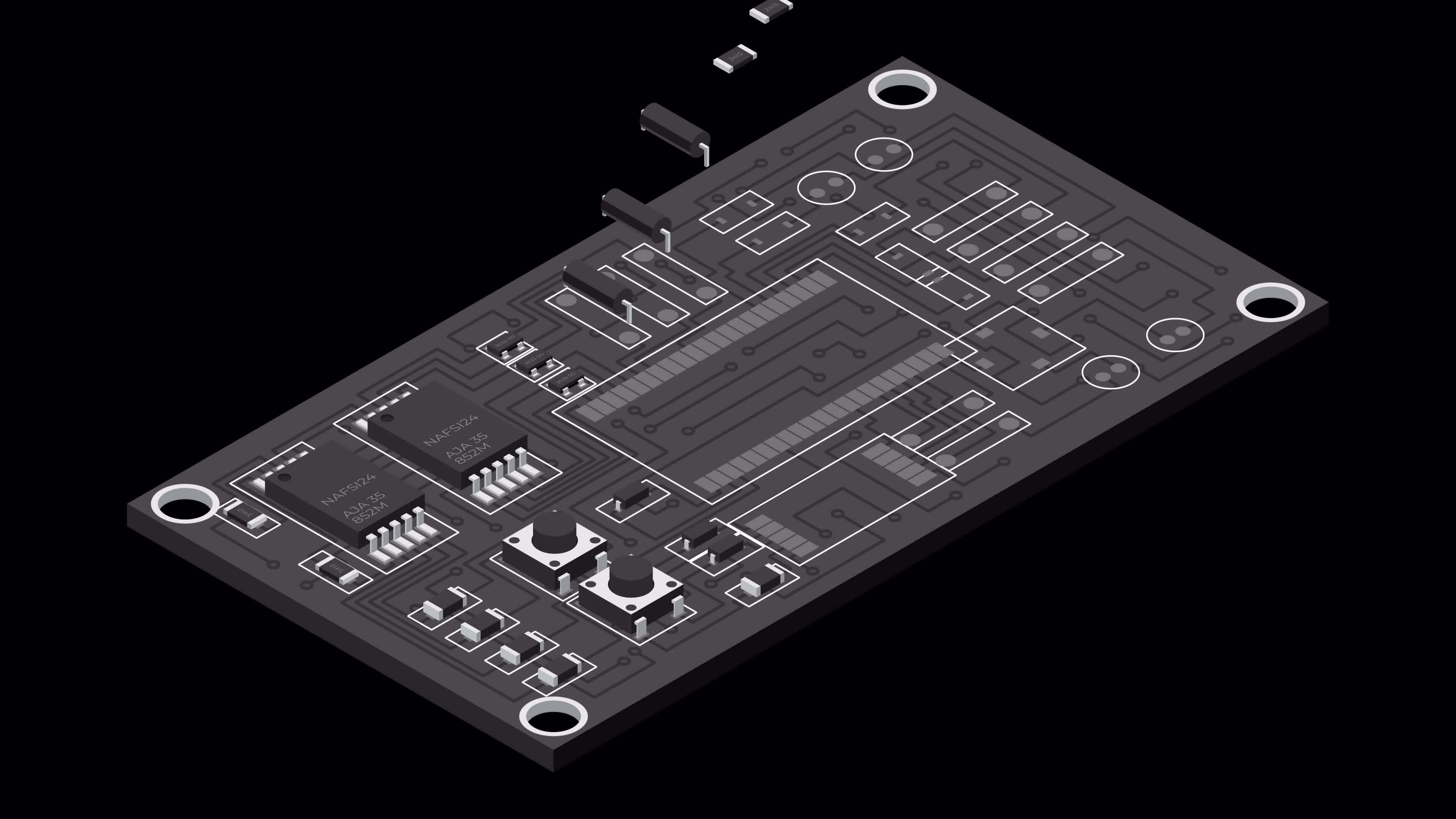 Isometric electronic board animation. Isometric printed circuit board ... Isometric electronic board animation. Isometric printed circuit board ...