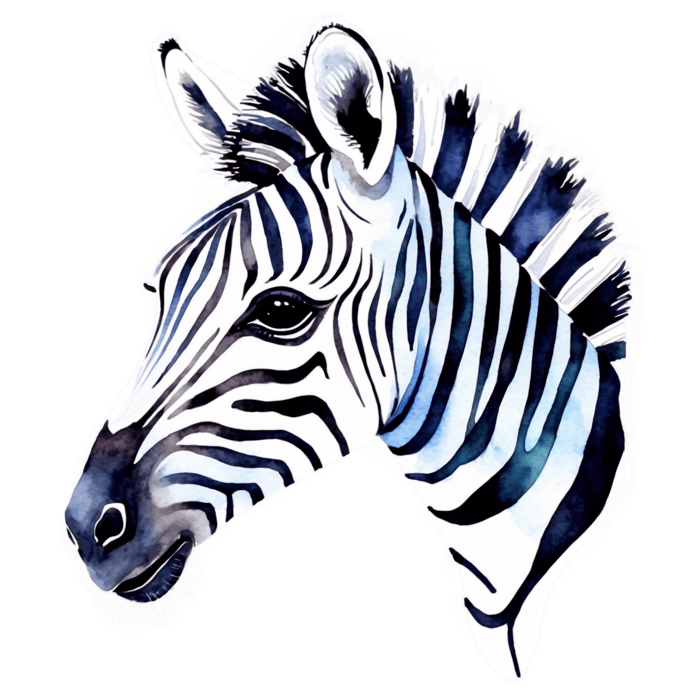 Zebra Watercolor PNGs for Free Download