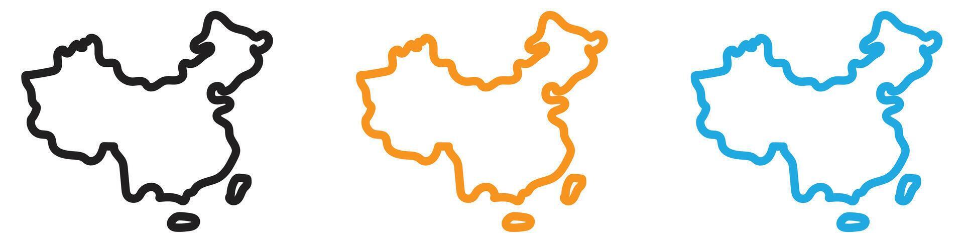 China Map Outline Vector Art, Icons, and Graphics for Free Download