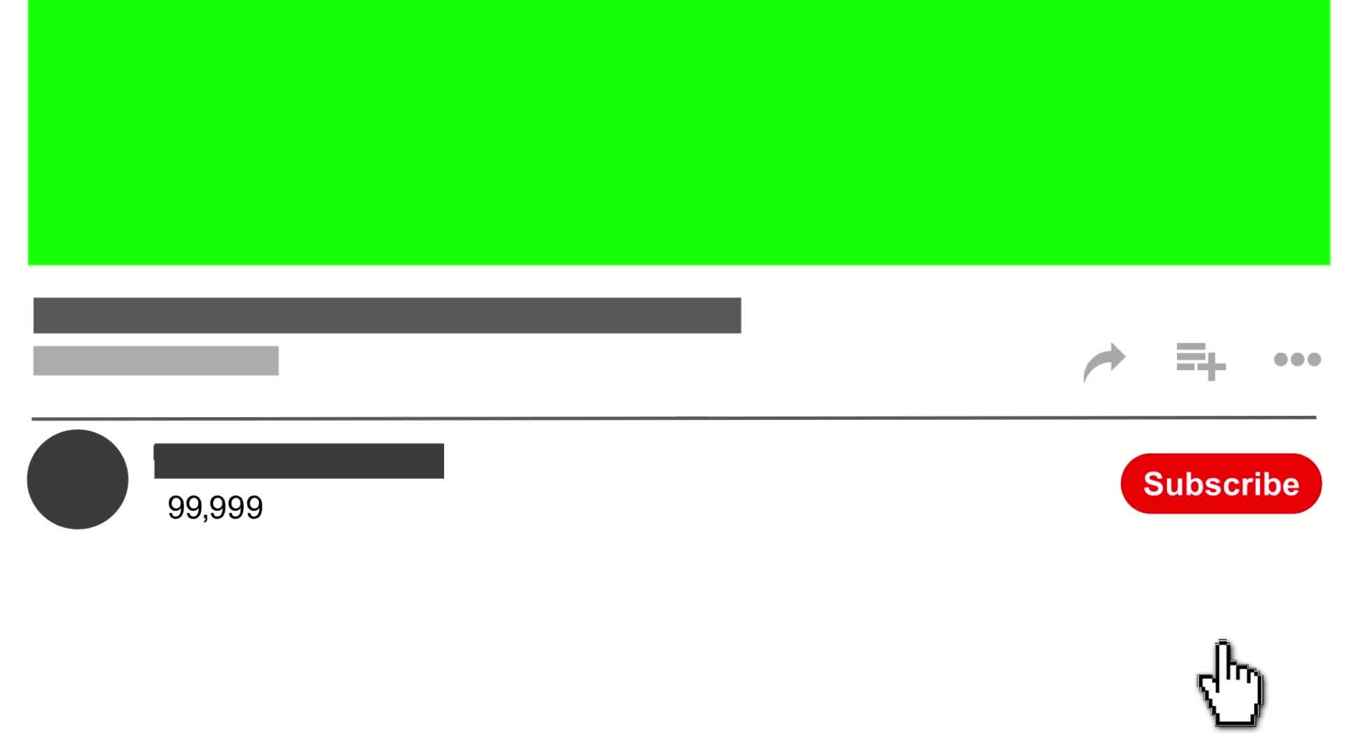 Animation of Clicking Subscribe Button with Subscriber Count Growing on ...