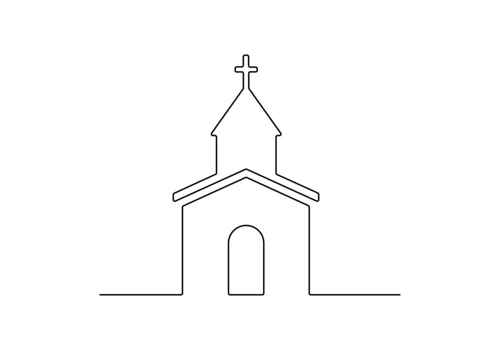 Church Outline Vector Art, Icons, and Graphics for Free Download