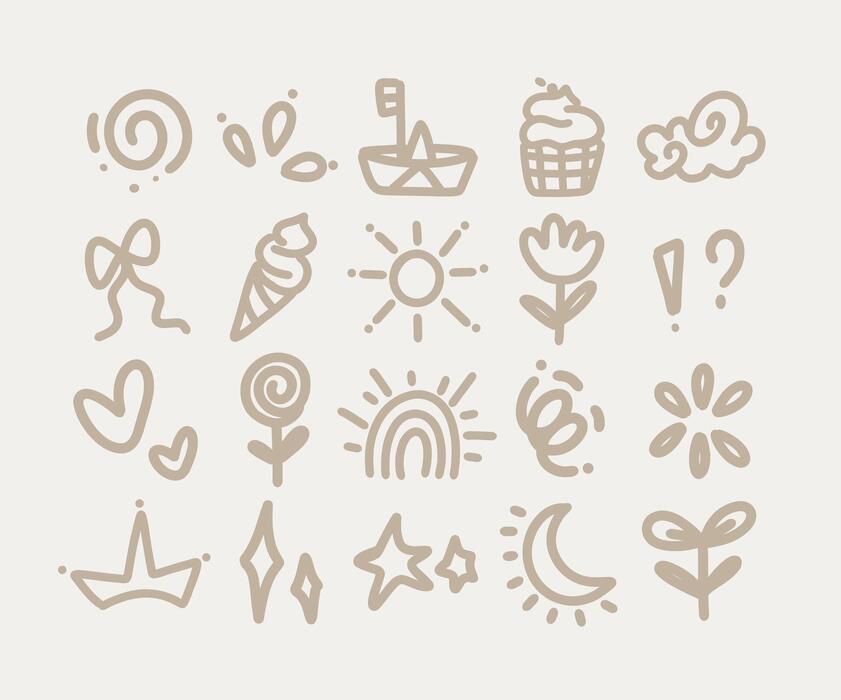 Aesthetic Doodle Vector Art, Icons, and Graphics for Free Download