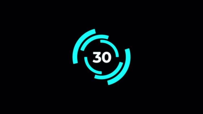 30 Minute Countdown Stock Video Footage for Free Download