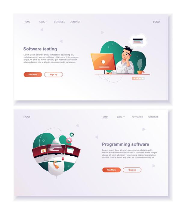 Software Development Banner Vector Art, Icons, and Graphics for Free ...