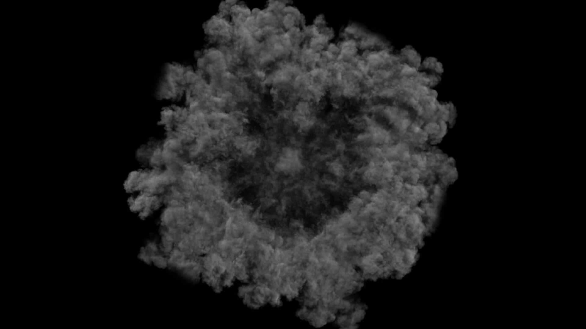 Smoke Explosion Shockwave Effect And Divergent Wave Isolated On Black Background Abstract Smoke