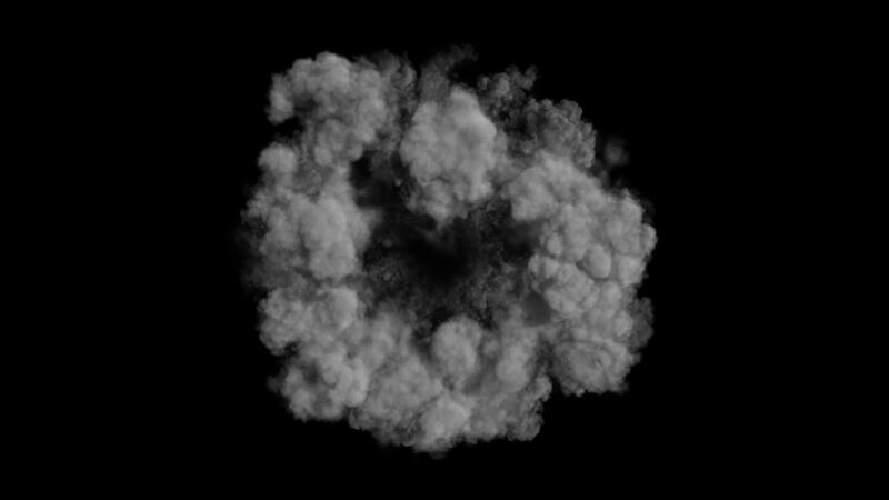 Smoke Explosion Shockwave Effect And Divergent Wave Isolated On Black Background Abstract Smoke