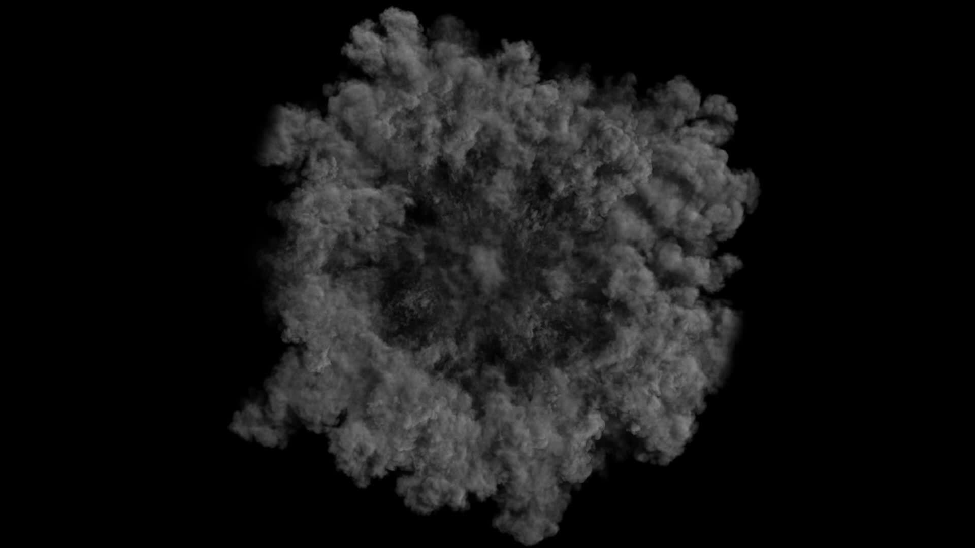 Smoke Explosion Shockwave Effect And Divergent Wave Isolated On Black Background Abstract Smoke
