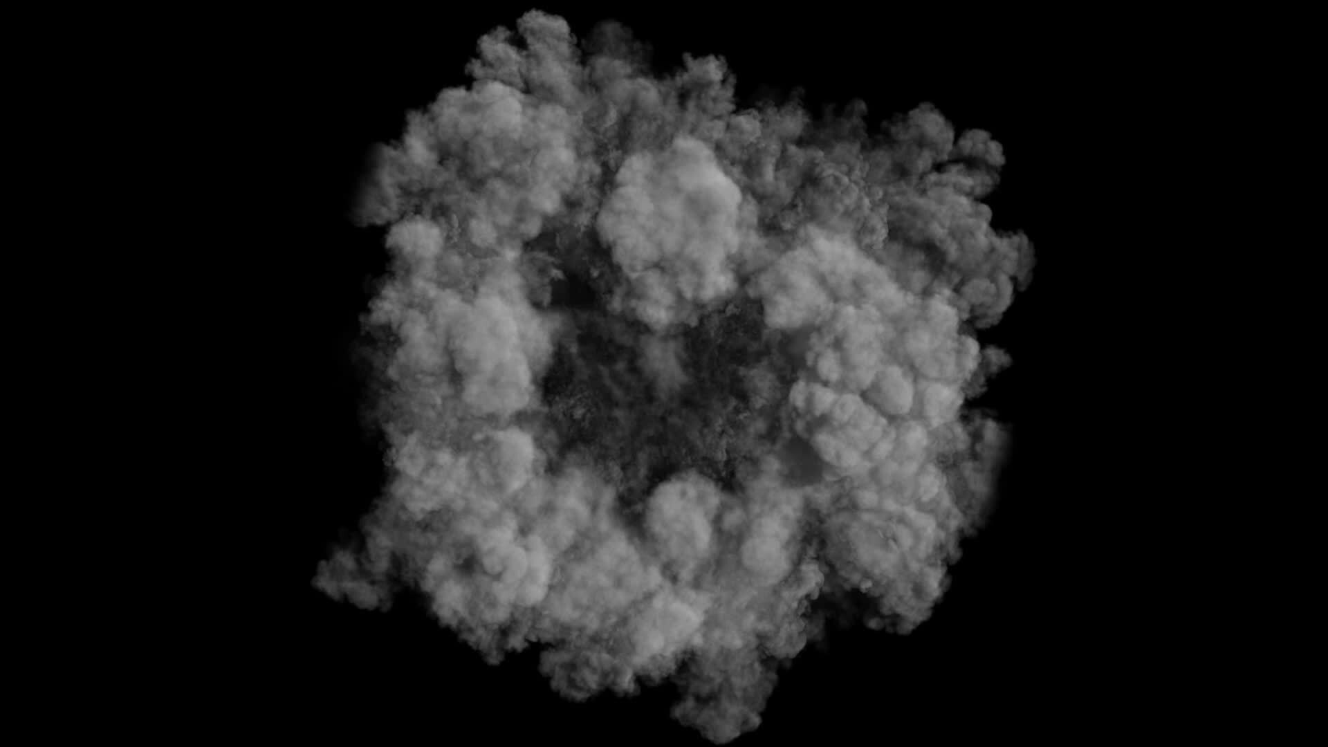 Smoke Explosion Shockwave Effect And Divergent Wave Isolated On Black Background Abstract Smoke
