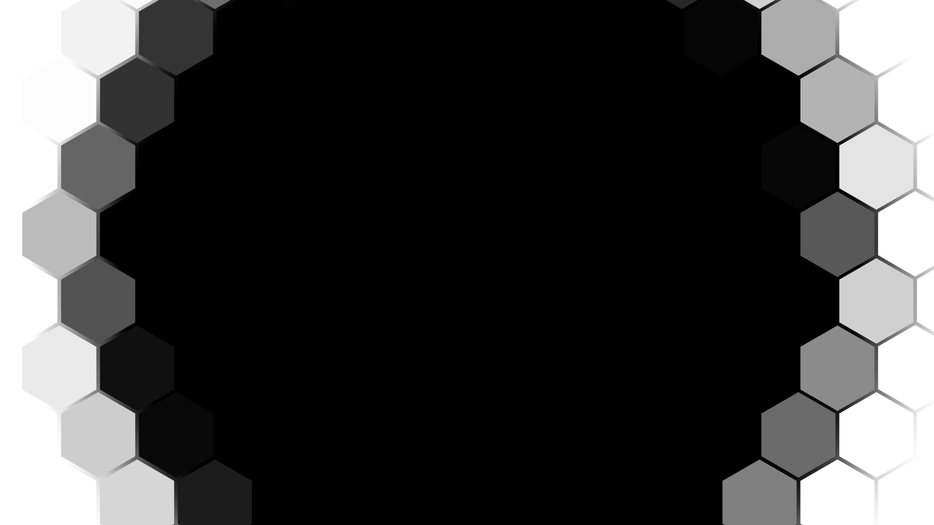 4 Black And White Mask For Transitions Based On A Hexagonal Grid