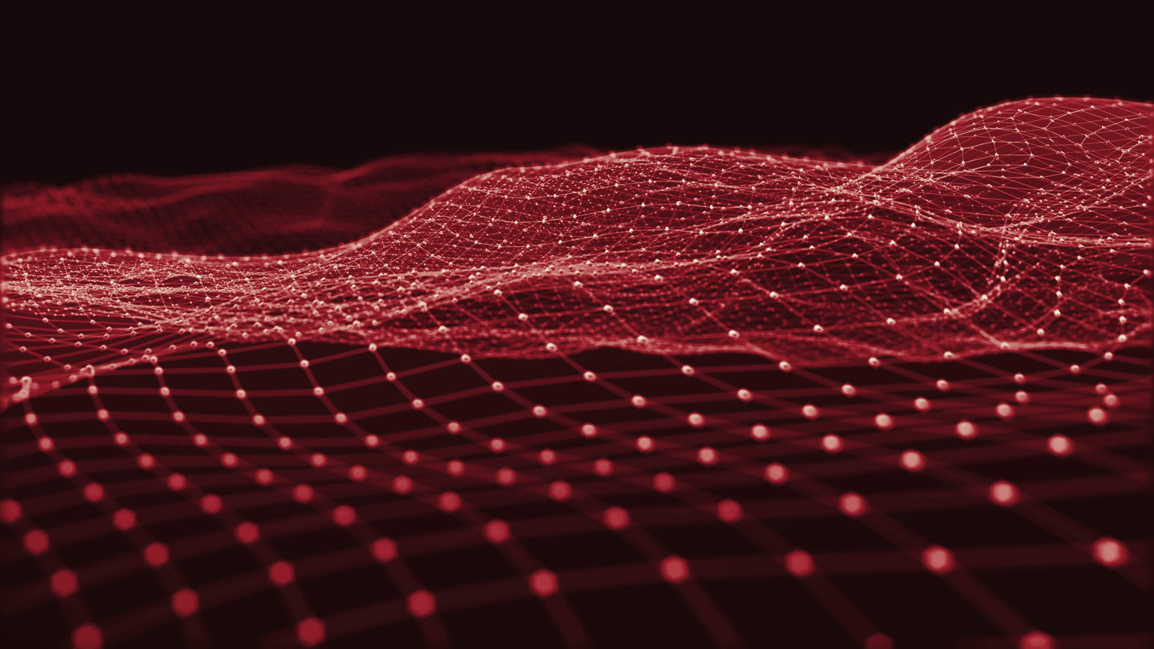 Background Abstract Digital Wave And Light Square Particles In Organic