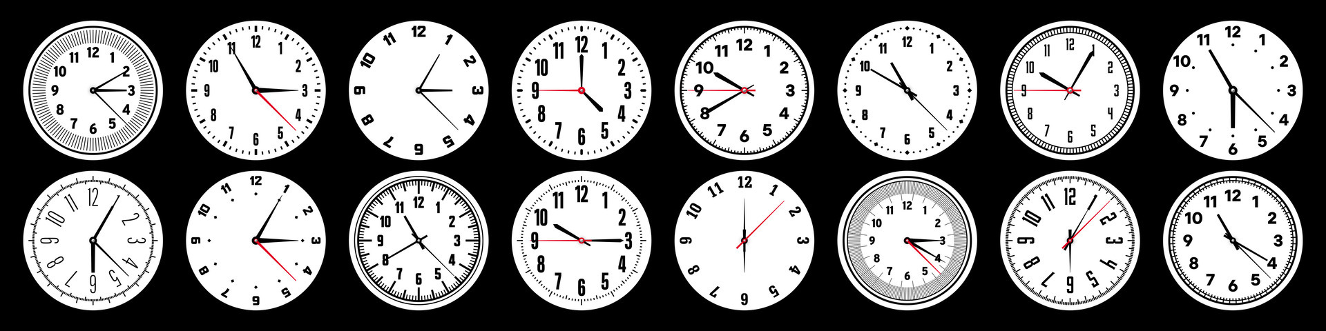 Clock Numbers Vector Art, Icons, and Graphics for Free Download