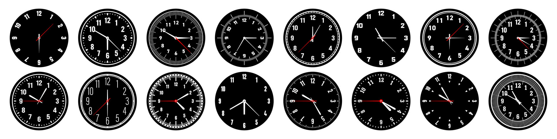 Clock Numbers Vector Art, Icons, and Graphics for Free Download