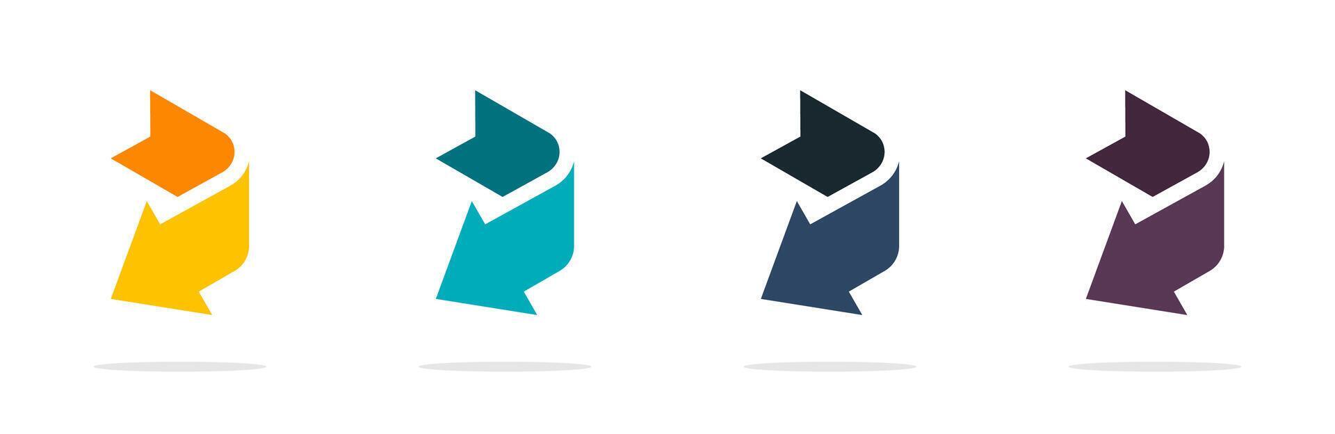 Curved Double Arrow Vector Art Icons And Graphics For Free Download