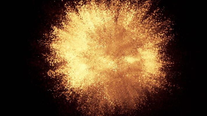 Gold Particles Shockwave Explosion Stock Video Footage for Free Download