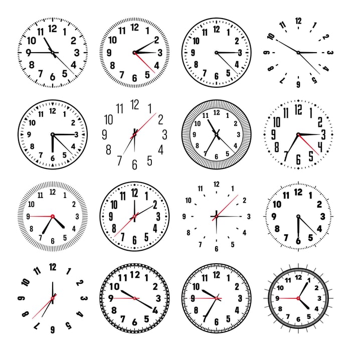 Clock Numbers Vector Art, Icons, and Graphics for Free Download