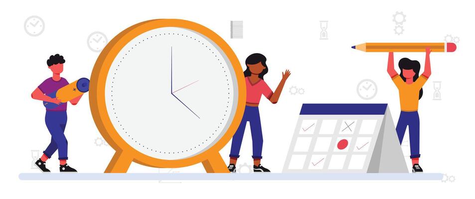 Time Tracking Vector Art Icons And Graphics For Free Download