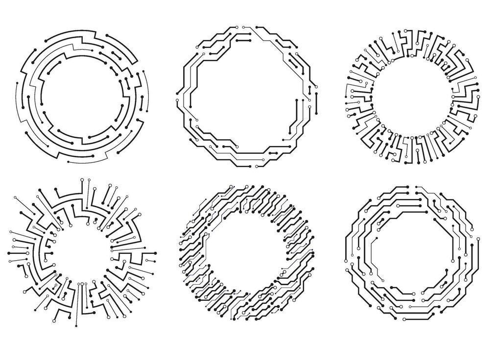 Circuit Board Circle Vector Art, Icons, and Graphics for Free Download
