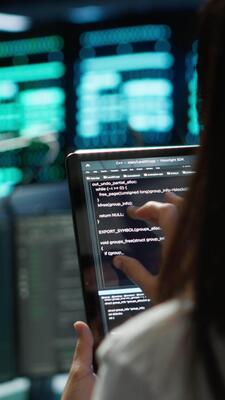 Hacker Code Running Stock Video Footage for Free Download