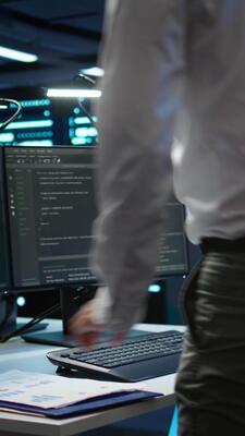 Hacker Code Running Stock Video Footage for Free Download