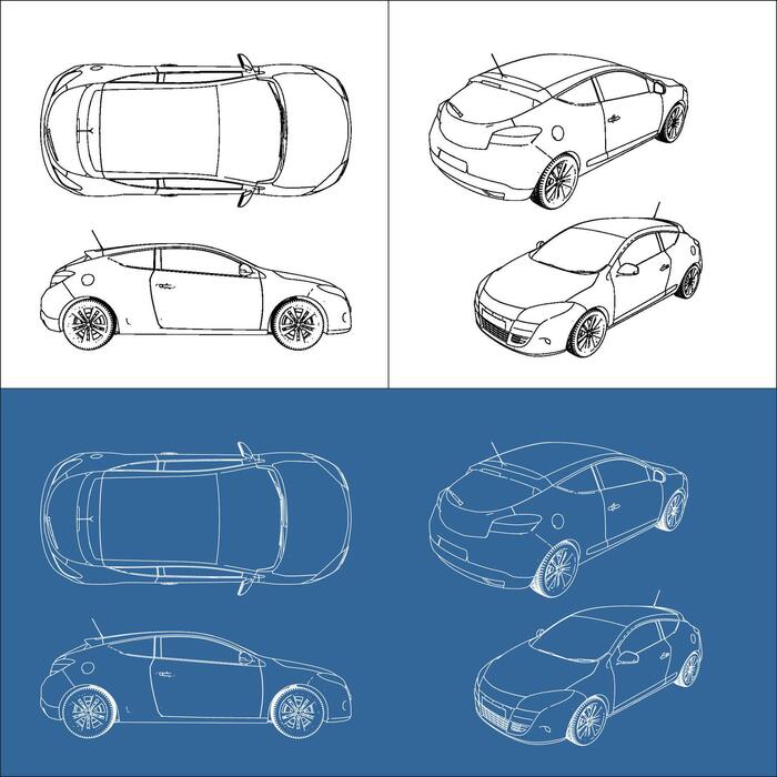 Car Cad Vector Art, Icons, and Graphics for Free Download