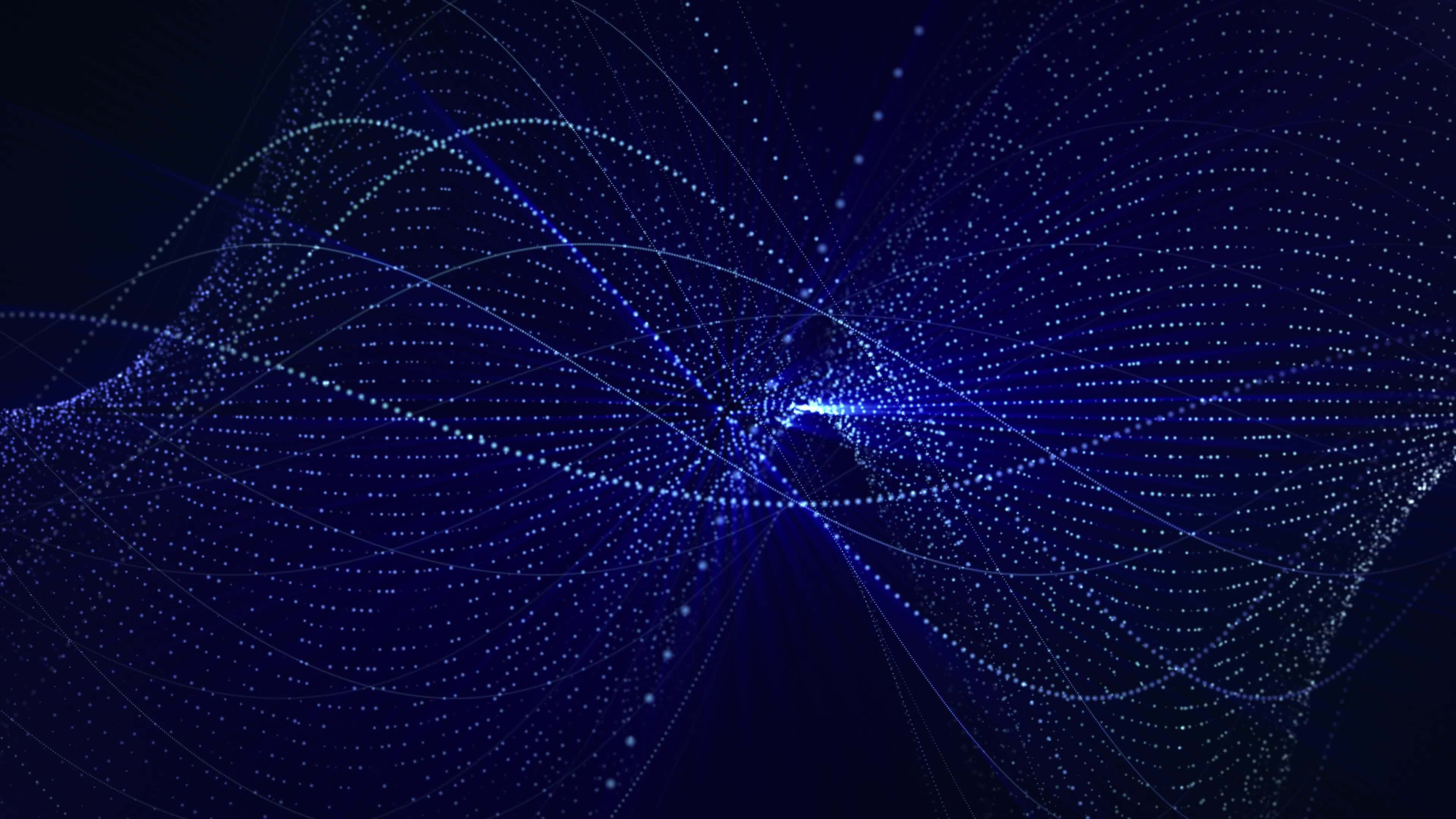 Seamless Loop Background With Digital Abstract Form Made Of Bright