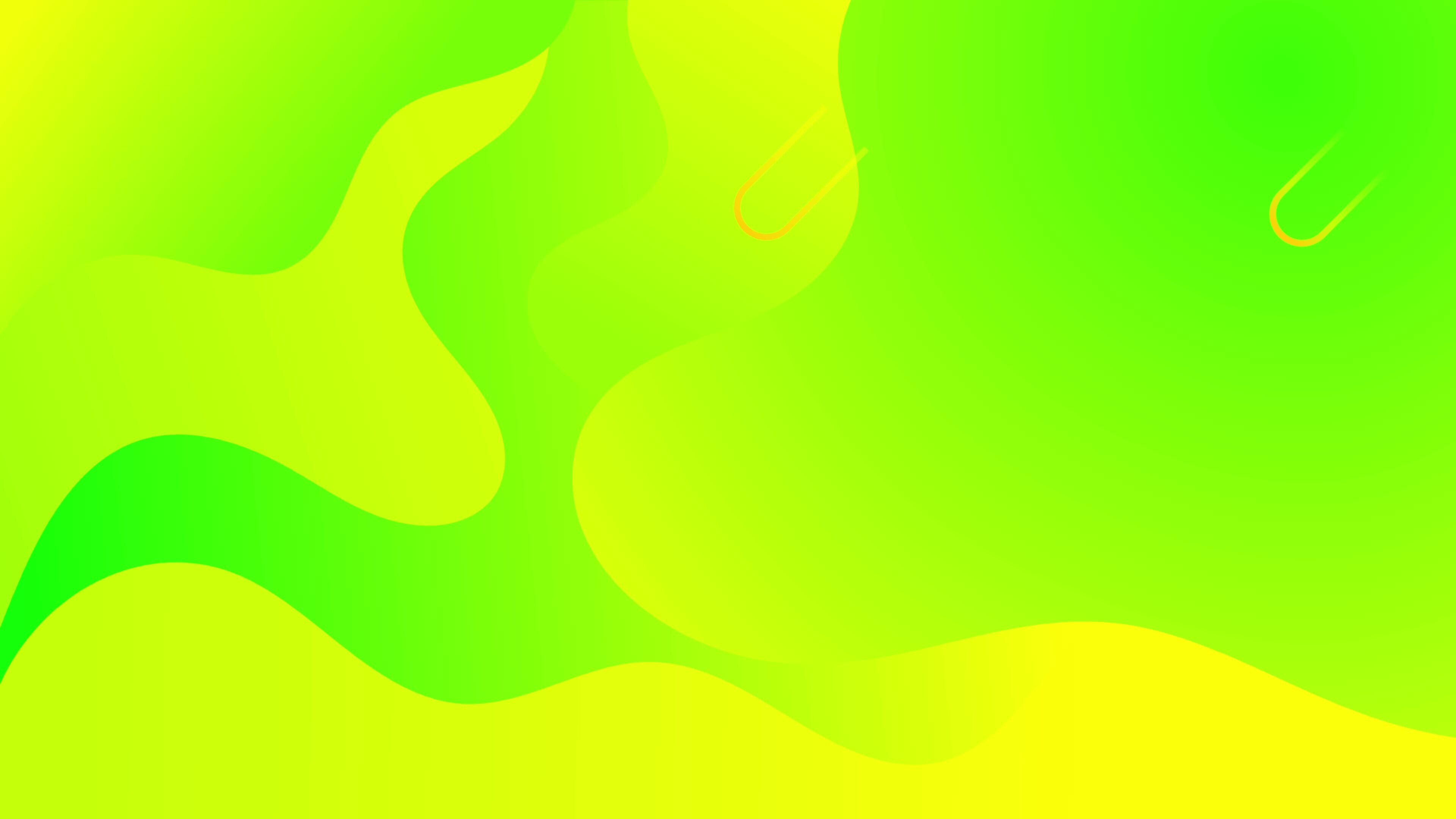Animated nice abstract fluid background with yellow green color. Loop ...