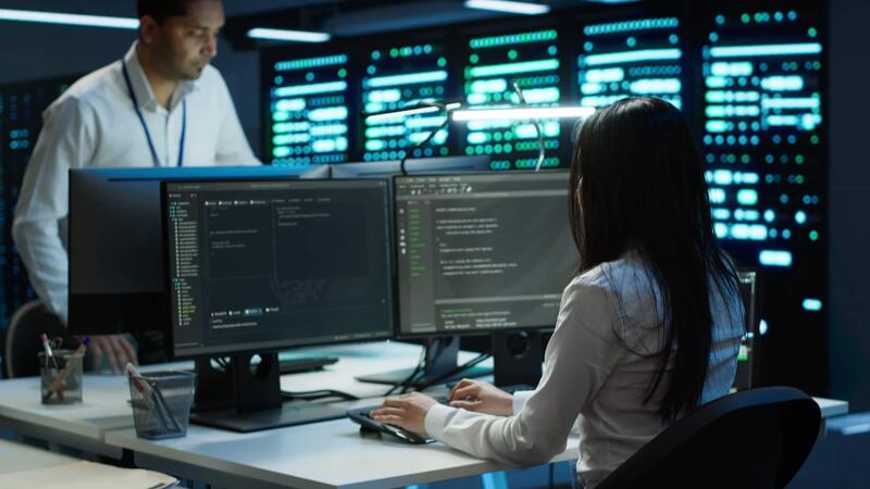 Computer Scientists In Data Center Managing And Maintaining Databases Ensuring Data Integrity