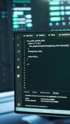Hacker Code Running Stock Video Footage for Free Download