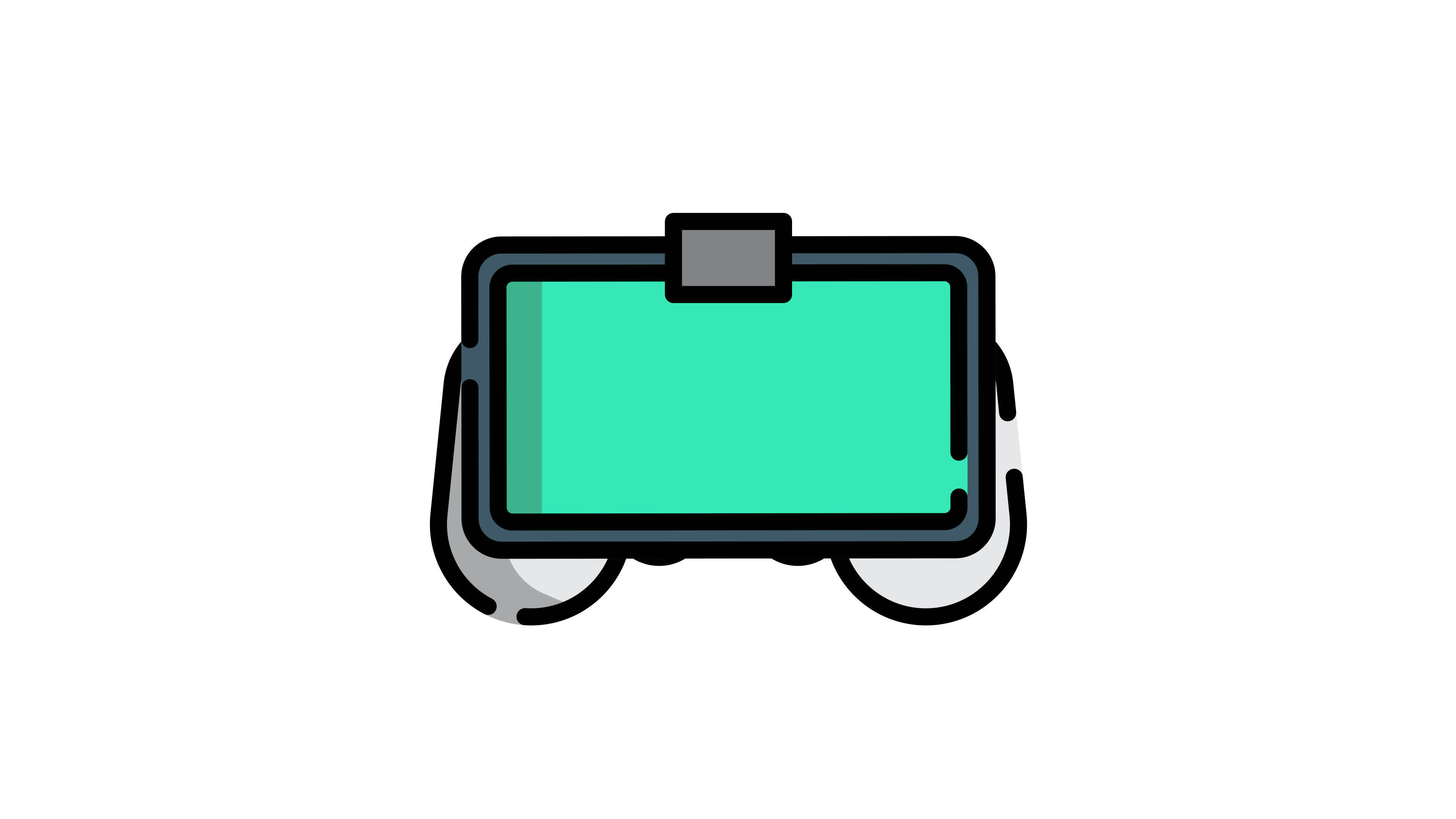Animated game controller icon with looping and alpha channel ready to ...