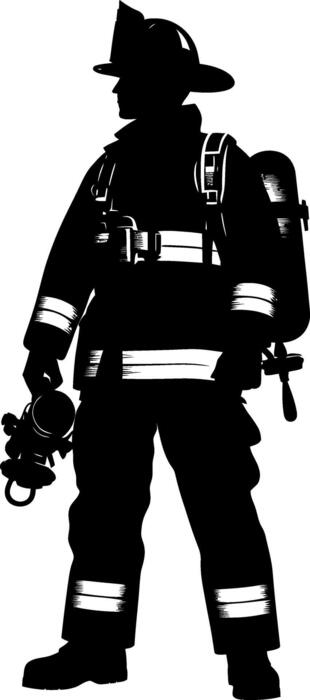 Firefighter Silhouette Vector Art, Icons, and Graphics for Free Download