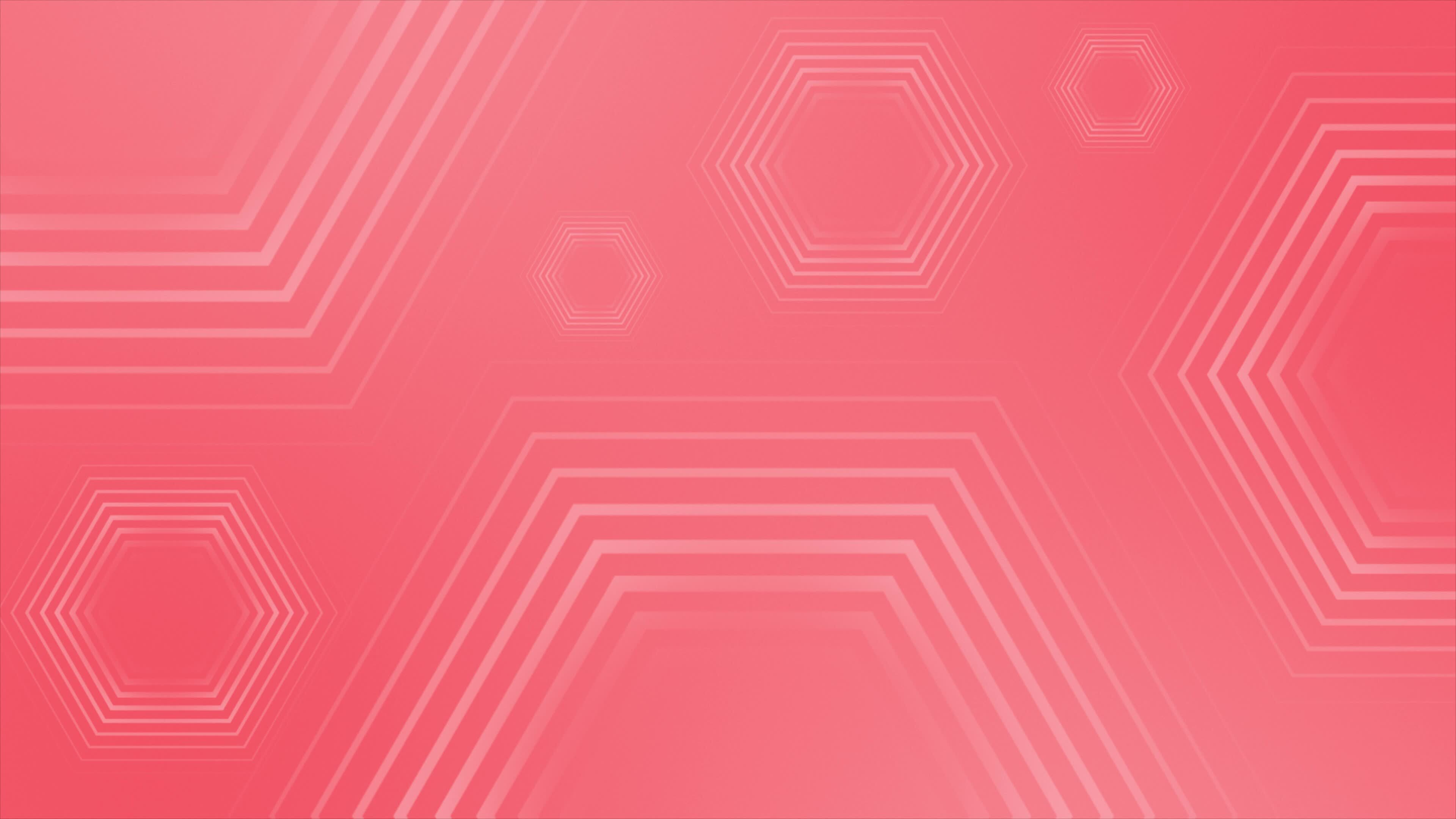 Red Color Repeating Hexagonal Shapes Complex Geometrical Loop Able